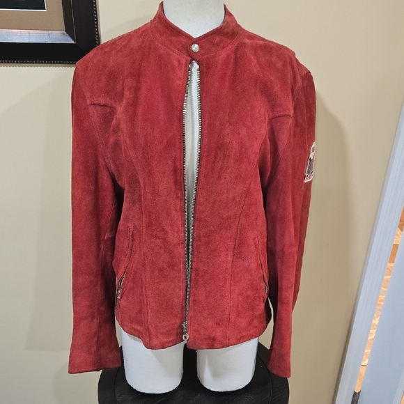 Diesel | Jackets & Coats | Diesel Red Suede Bomber Jacket | Poshmark